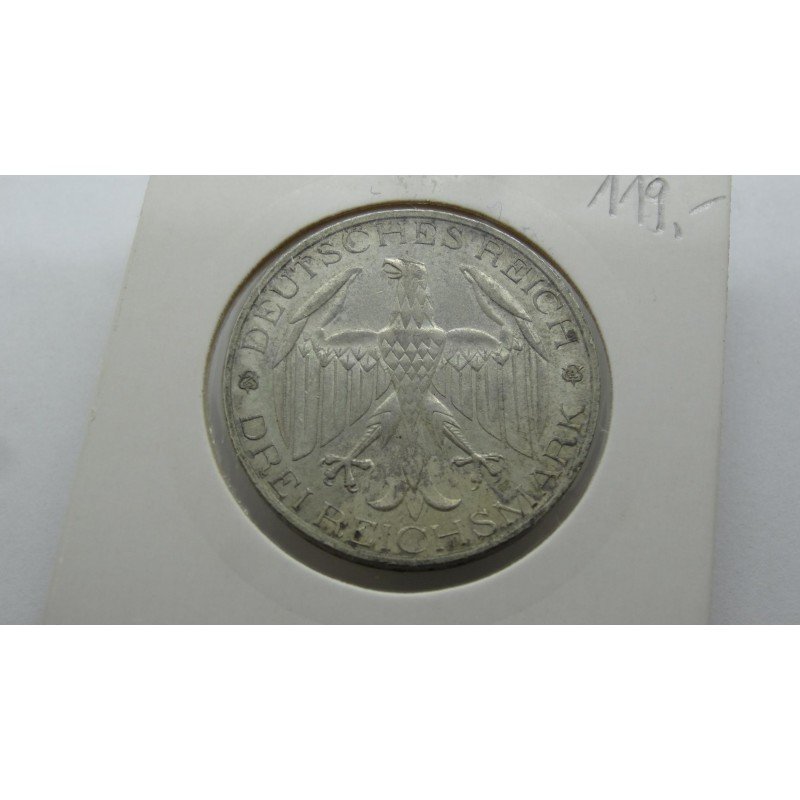 Weimar 3 Reichsmark 1929 A Waldeck | coins24.lt