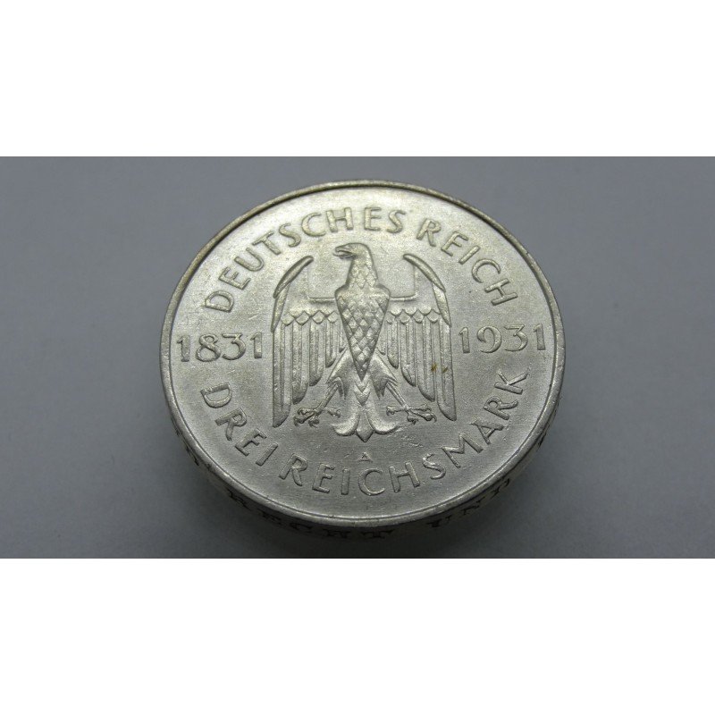 Weimar 3 Reichsmark 1931 A Stein I coins24.lt
